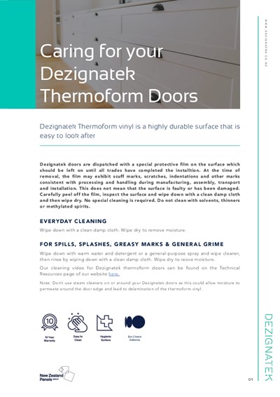 Dezignatek Thermoform Cleaning Guide | Dezignatek